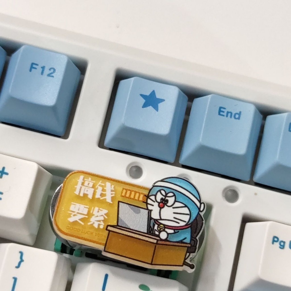 ♞Handmade Doraemon Blue Fat Doraemon การ์ตูนส่วนบุคคลคีย์บอร์ด ...