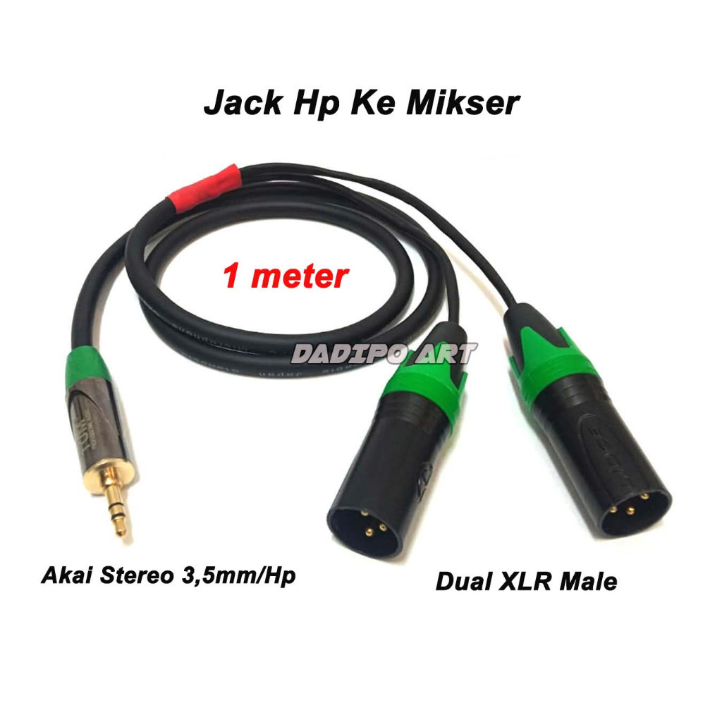 ในสต็อก Akai Mini Stereo Audio Cable Jack 3,5mm to 2 XLR Male/Boy 1 ...