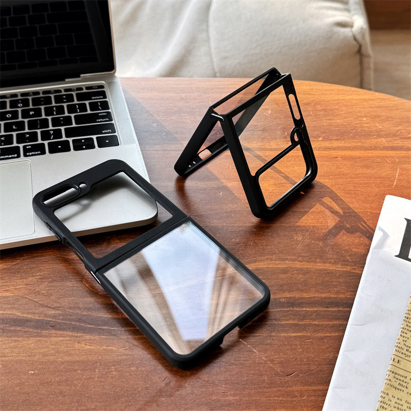 Slim Transparent Matte Clear Flip Case Samsung Galaxy Z Flip 6 Z Flip 5 ...