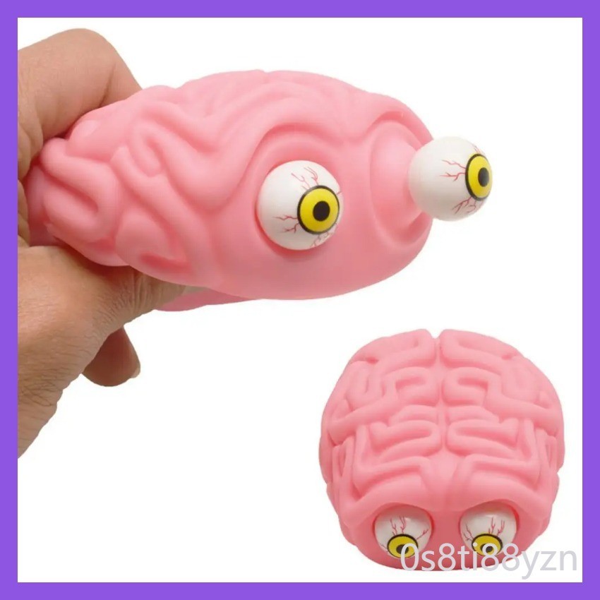 Brain Squishy Eye Popping Squeeze Toy Sensory Play Anti-Stress Fidget ...
