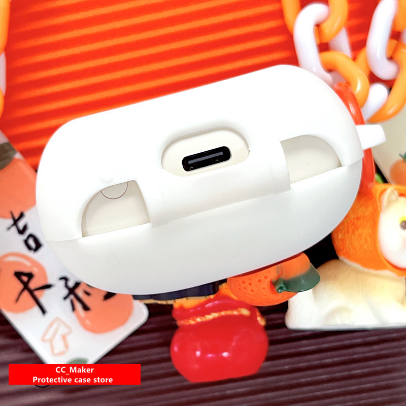 For Anker Soundcore P40i Case Cute Orange Bracelet Charm Soundcore R50i ...