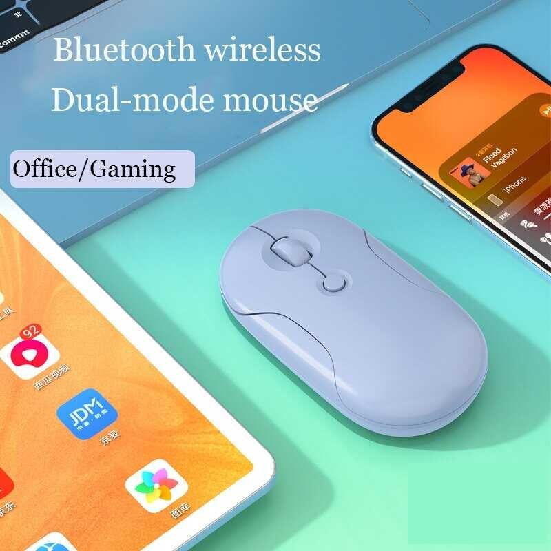 Bluetooth USB Pebble Mice Wireless Silent for PC Gamer iPad Laptop ...