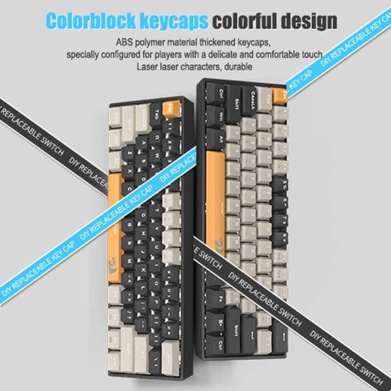 K606 Redragon 60% Mechanical Gaming Brown Switches Solid Color Backlit ...