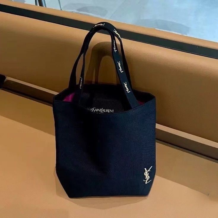 Ysl Portable Storage Casual Canvas Canvas Canvas Bag Handbag Black ...