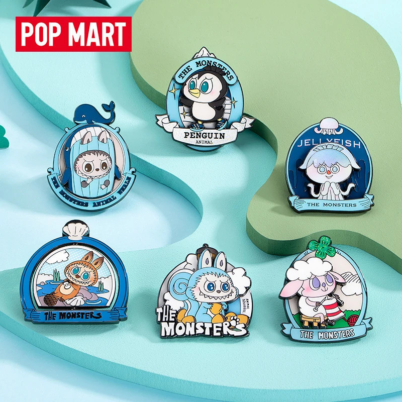 Pop Mart The Monster Labubu Animals Blind Box Badge Action Mystery ...