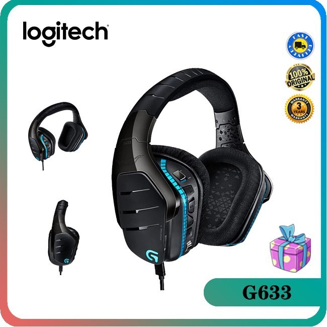 Logitech G633 Artemis ชุดหูฟังสเปกตรัมเสียงเซอร์ราวด์ RGB 7.1 ชุด | Shopee Thailand
