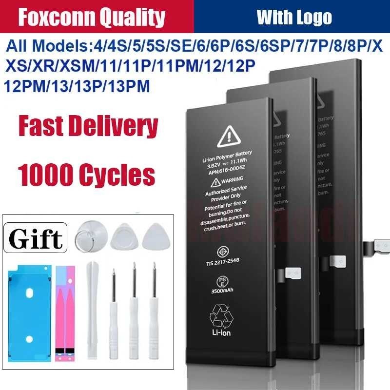 แบตเตอรี่โทรศัพท์ใหม่สำหรับ Iphone SE 2 4 5S 6 6S 6Sp 7 7P 8 PLUS X XR XS MAX 10 11 12 13 Pro ...