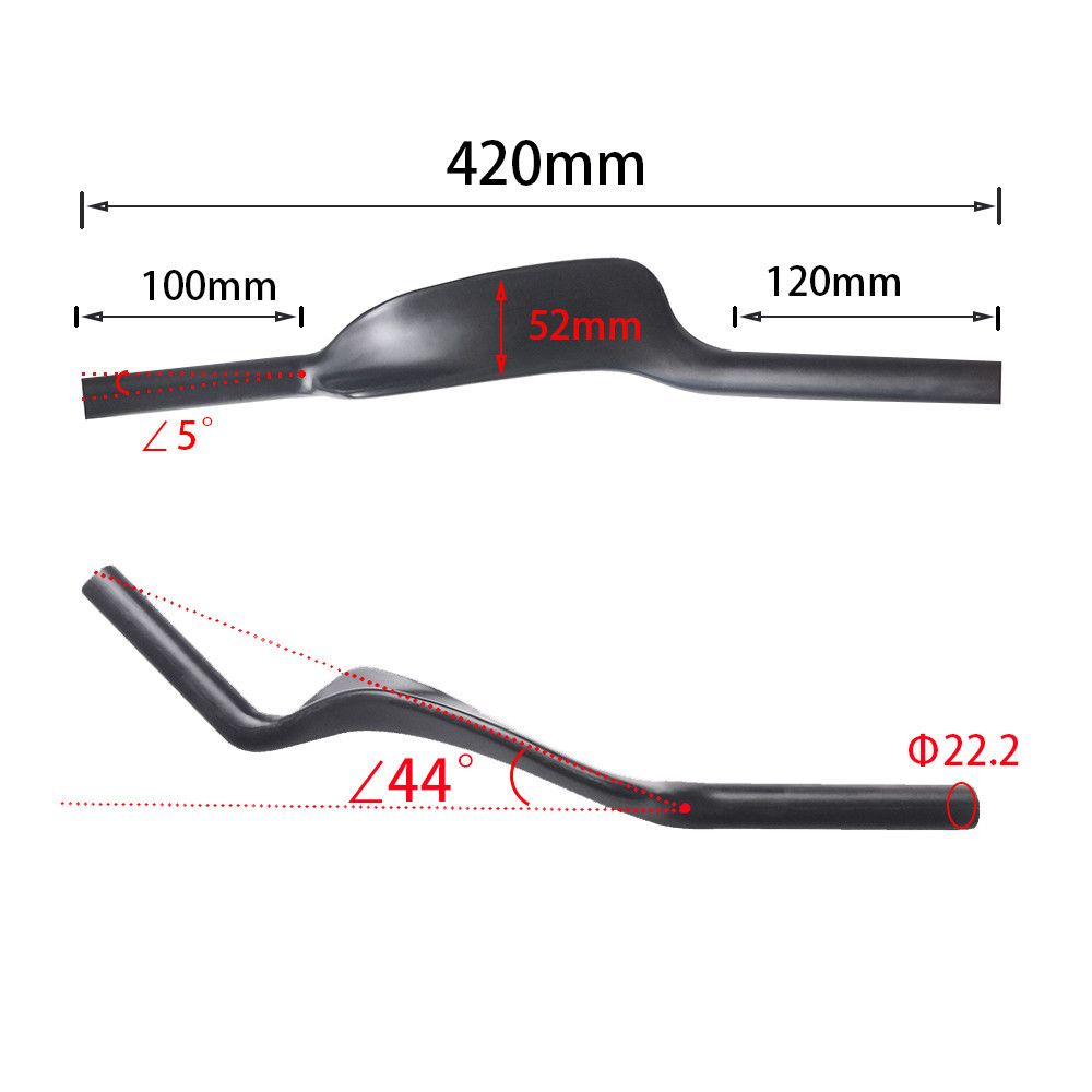Balugoe คาร์บอนไฟเบอร์จักรยาน Rest TT Handlebar คลิปบน Aero Bars ...