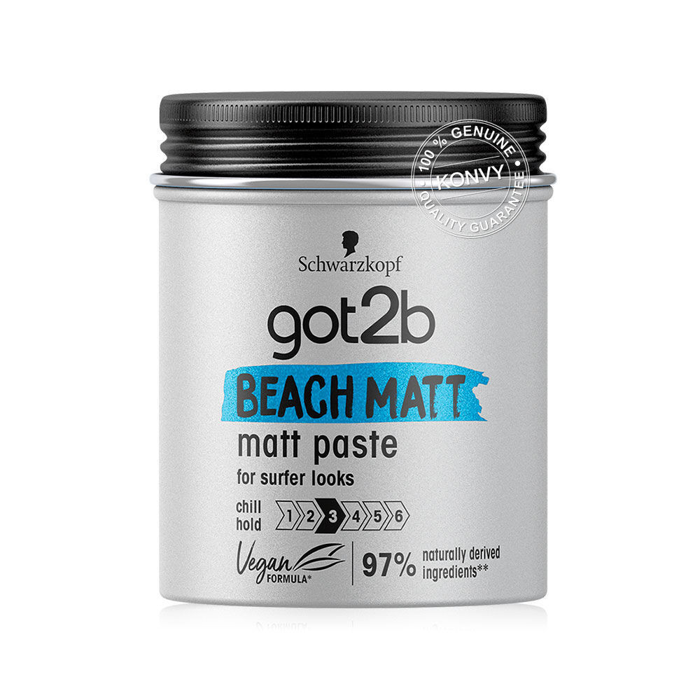 Schwarzkopf Got2B Beach Matt Paste 100ml แว็กซ์สำหรับจัดแต่งทรงผมเนื้อแ ...