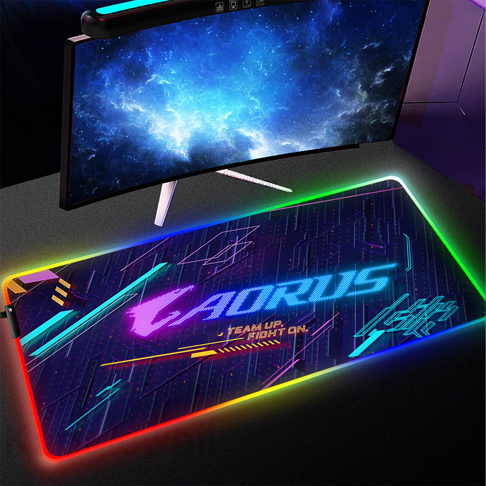 Aorus Gaming Mouse Pad RGB เกมขนาดใหญ ่ Mousepad LED โต ๊ ะคีย ์ บอร ์ ...