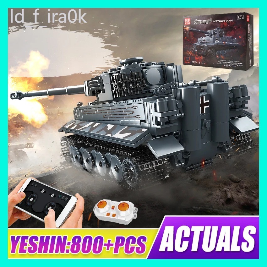 MOULD KING 20014 Technik WW2 Military Tiger Heavy Tank Model Remote ...