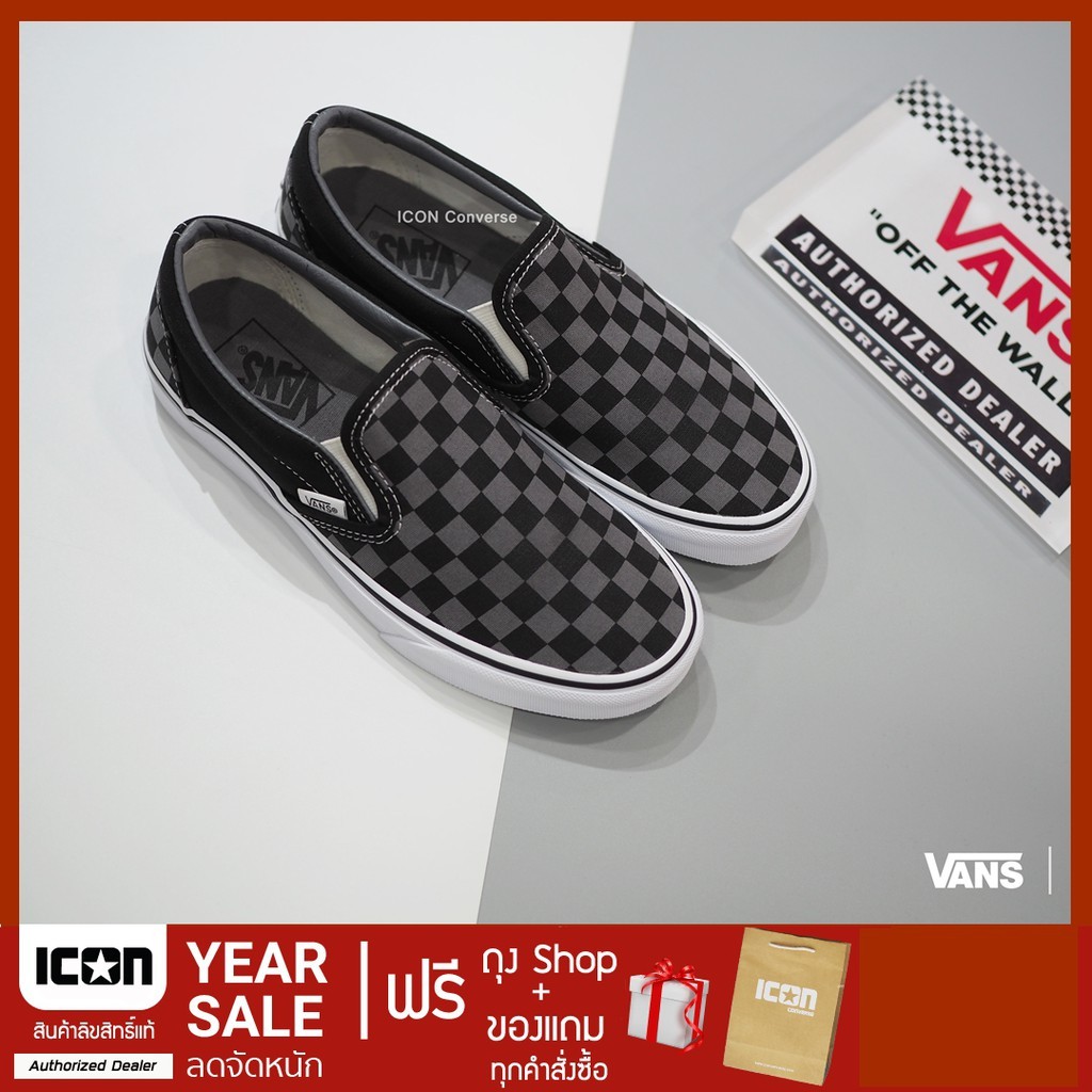 ♞Vans Classic SlipOn Checkerboard- Black / Pewter l ส่งฟรี พร้อมถุง Shop | ลิขสิทธิ์แท้ yu ...