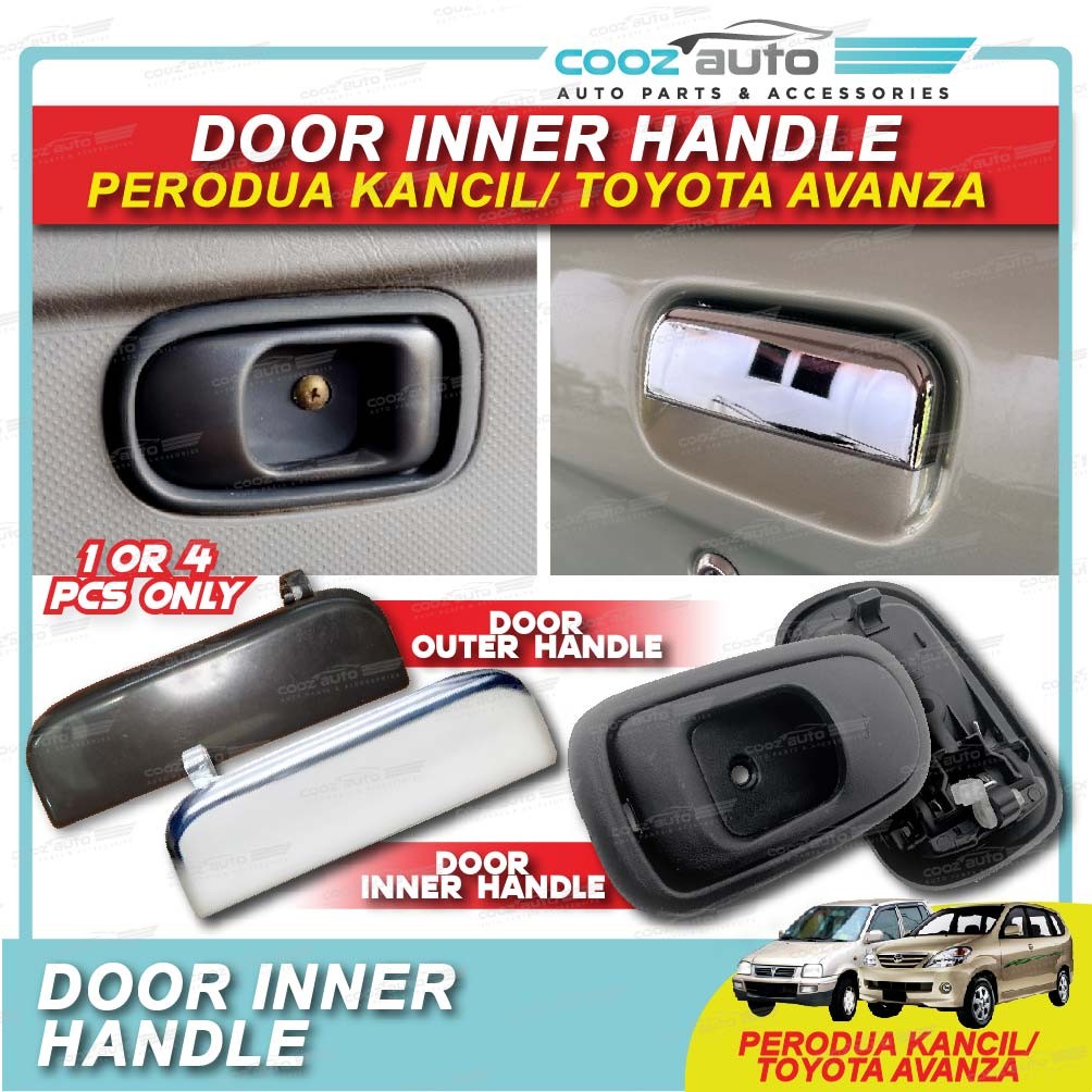 Perodua Kancil Toyota Avanza F601 มือจับประตูด้านนอกด้านในสีเทา Chrome ...