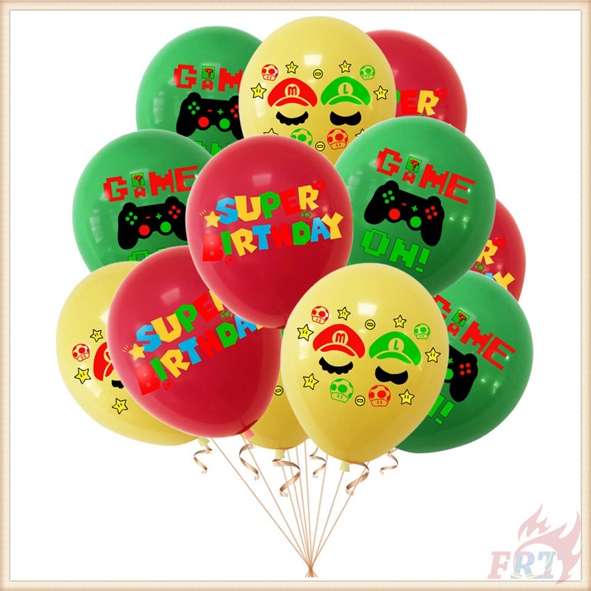 ในสต็อก Party Decorative - ลูกโป่ง 1 ชิ้น 12 นิ้วเกม Super Mario Bros ...