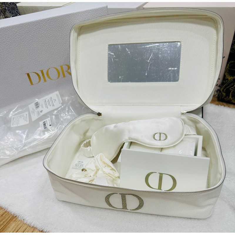 ♞,♘,♙ป้ายไทย Dior Vanity Kit เซ็ตกระเป๋าเครื่องสำอางค์พร้อมกระจก ยางรัด ...