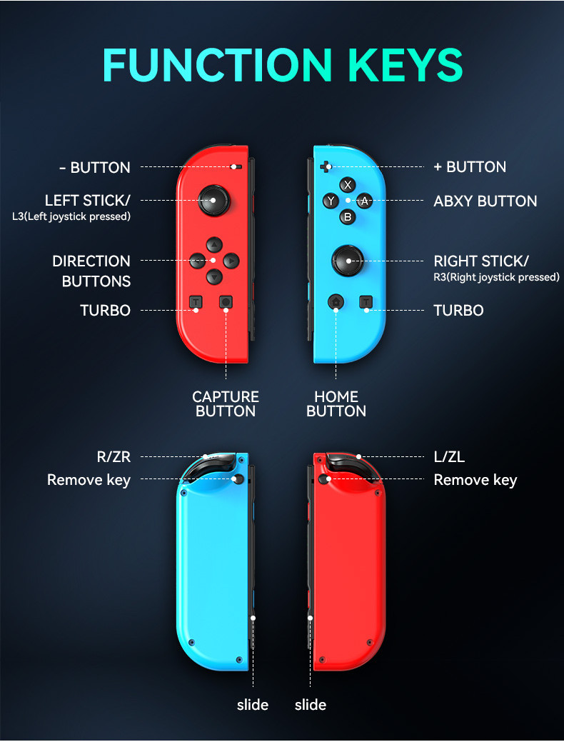 Splatoon Wireless Control JoyCon Gamepad RGB LEDFor Nintendo Switch Oled Controllers สายรัด Dual ...