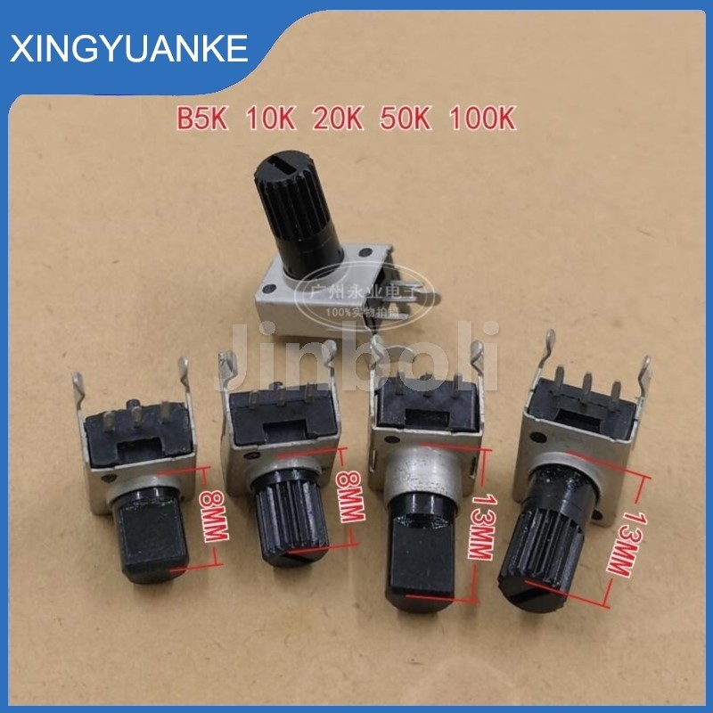 10PCS R0901N RV09 ประเภทเดี่ยวแนวนอน Potentiometer 3 Pins B5K B10K B20K ...