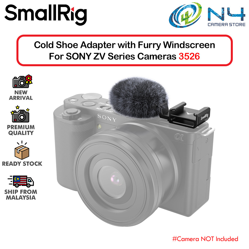 Smallrig Cold Shoe Adapter with Furry windscreen สําหรับกล้อง SONY ZV ...