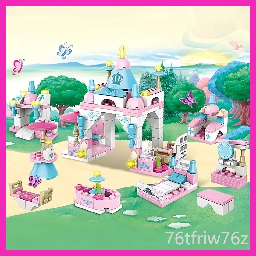 6-in-1 Girls Castle Building Block Kit - Create Unique Structures with ...
