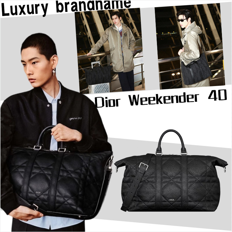 ดิออร์ใหม่ Dior Weekender 40 Men's Handbag กระเป๋าถือ/กระเป๋าเดินทาง สี ...