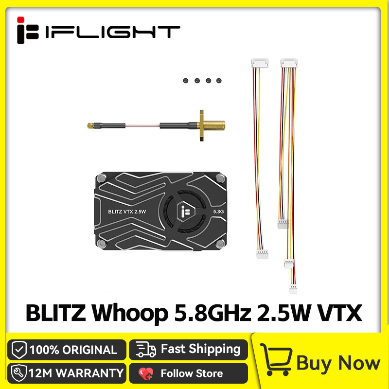 Iflight BLITZ Whoop 5.8G/2.5W/1.6W VTX 40CH Raceband ไมโครโฟนในตัว CNC ...
