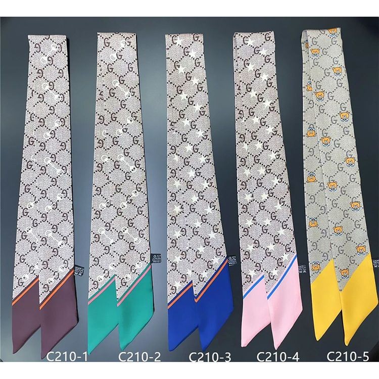 ผ้าพันคอ GUCCI ผ้าพันคอฤดูร้อนร้อนสําหรับ Hairband ผู้หญิงภาษาฝรั่งเศส ...