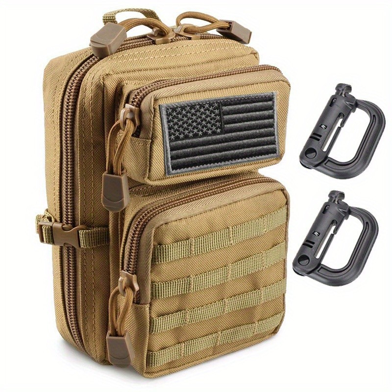 Luc Molle กระเป๋าเป้สะพายหลัง EDC ใส่โทรศัพท์มือถือ 2 ช่อง คาราบิเนอร์ ...