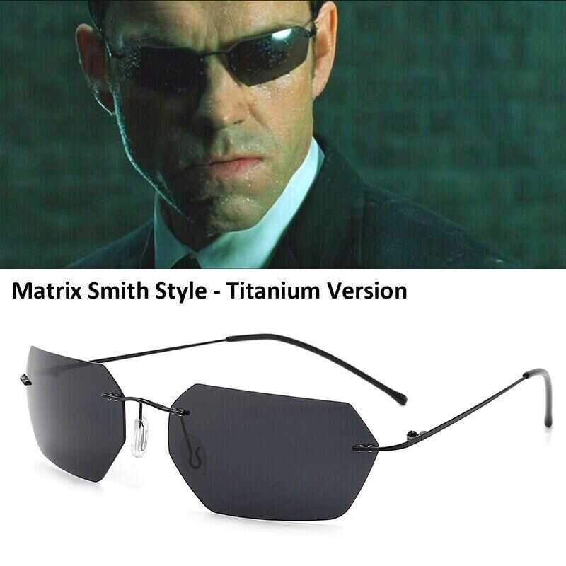 The Matrix Agent Smith Style แว่นกันแดดโพลาไรซ์ใหม่ Rivets Cinema ...