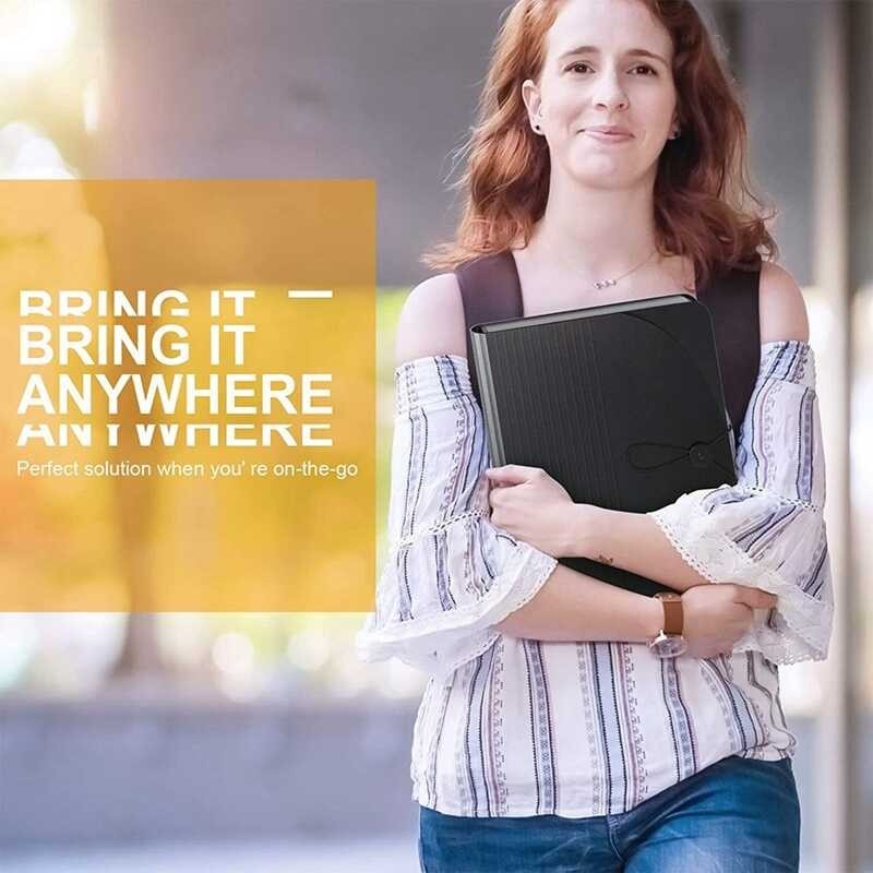 File Accordian Organizer 13 Pockets Expanding File Folder Portable Expandable Filing Box Desktop