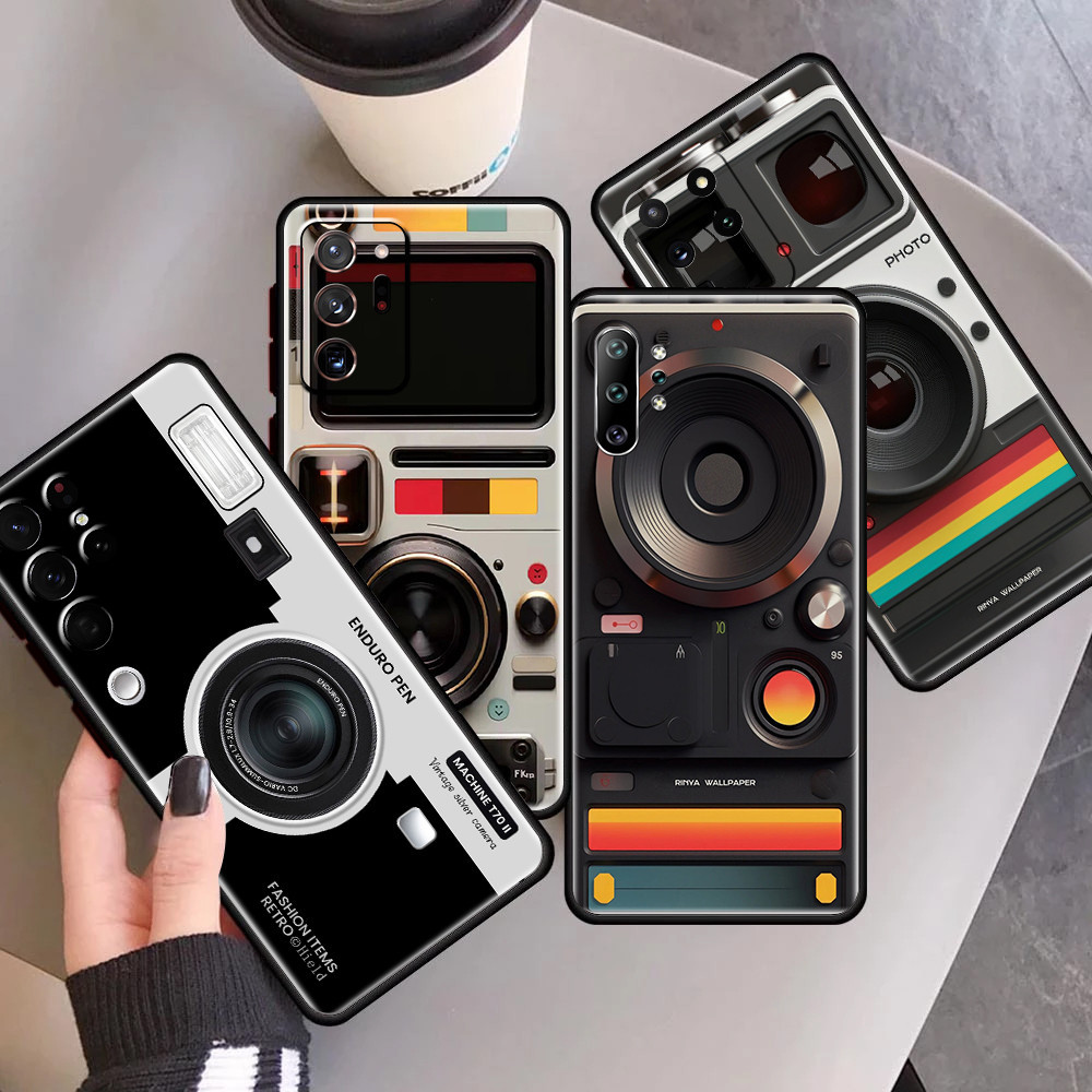 สนุกกล้องย้อนยุค Samsung Galaxy S21 S22 S30 FE Pro Plus ultra 5Gซิลิโคน ...