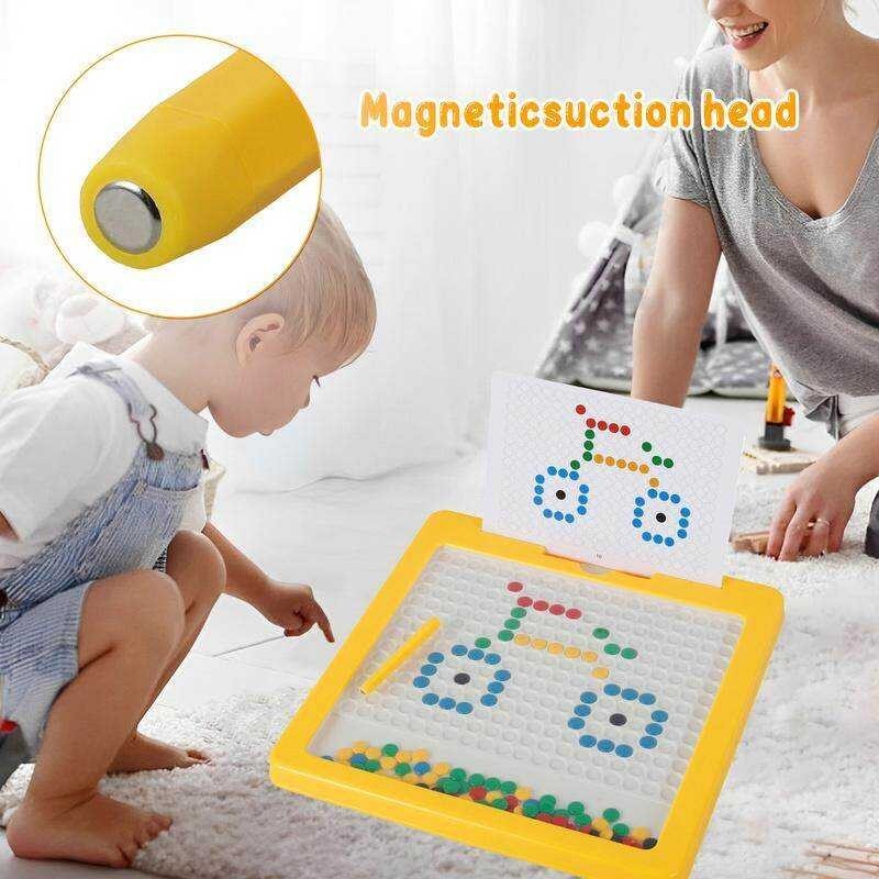 Magnetic Drawing Board For Toddlers Colorful Magnet Beads Drawing Board ...