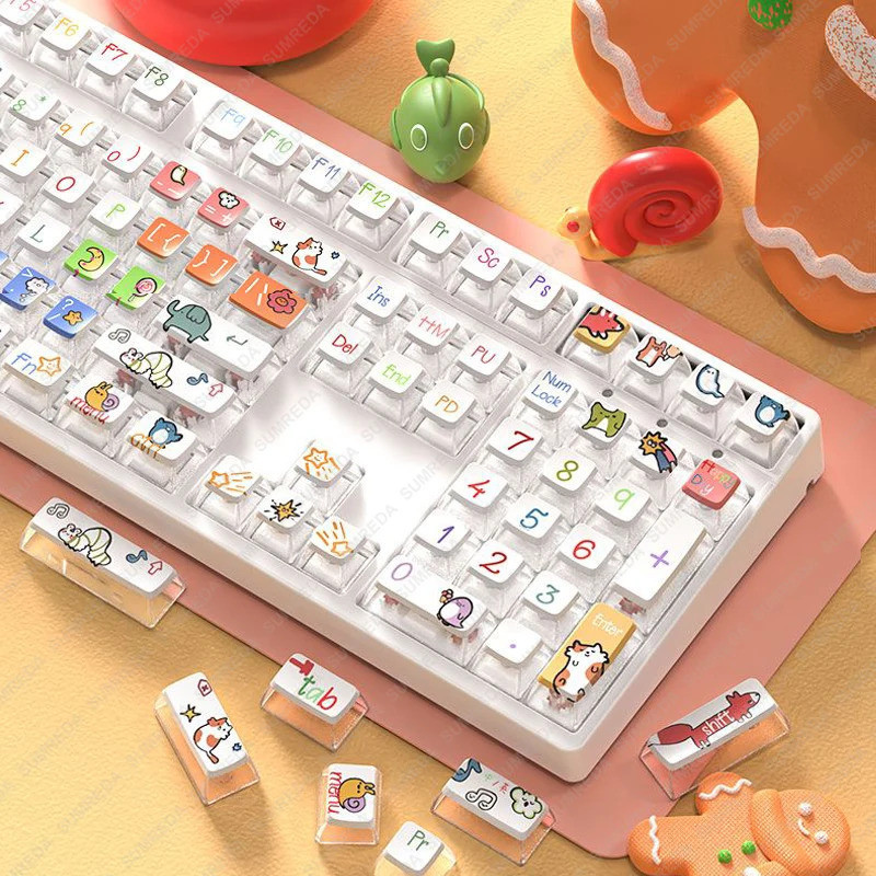 Animal Party For WOB RAINY75 Keycaps PBT Pudding Keycaps ASA Profile ...