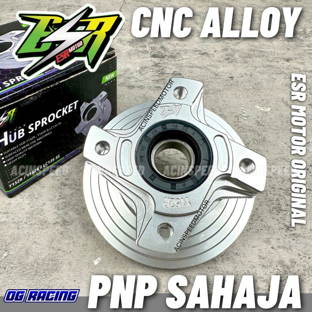 Esr MOTOR CNC ALLOY SPROCKET HUB Y15ZR Y16 LC135 5Speed/ ESR SPROCKET ...