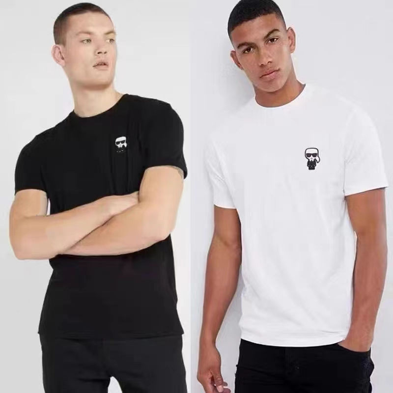 Karl LAGERFELD ผ้าฝ้ายสบาย Simple Offset การพิมพ์คนน้อยเครื่องใช้ไฟฟ้า ...