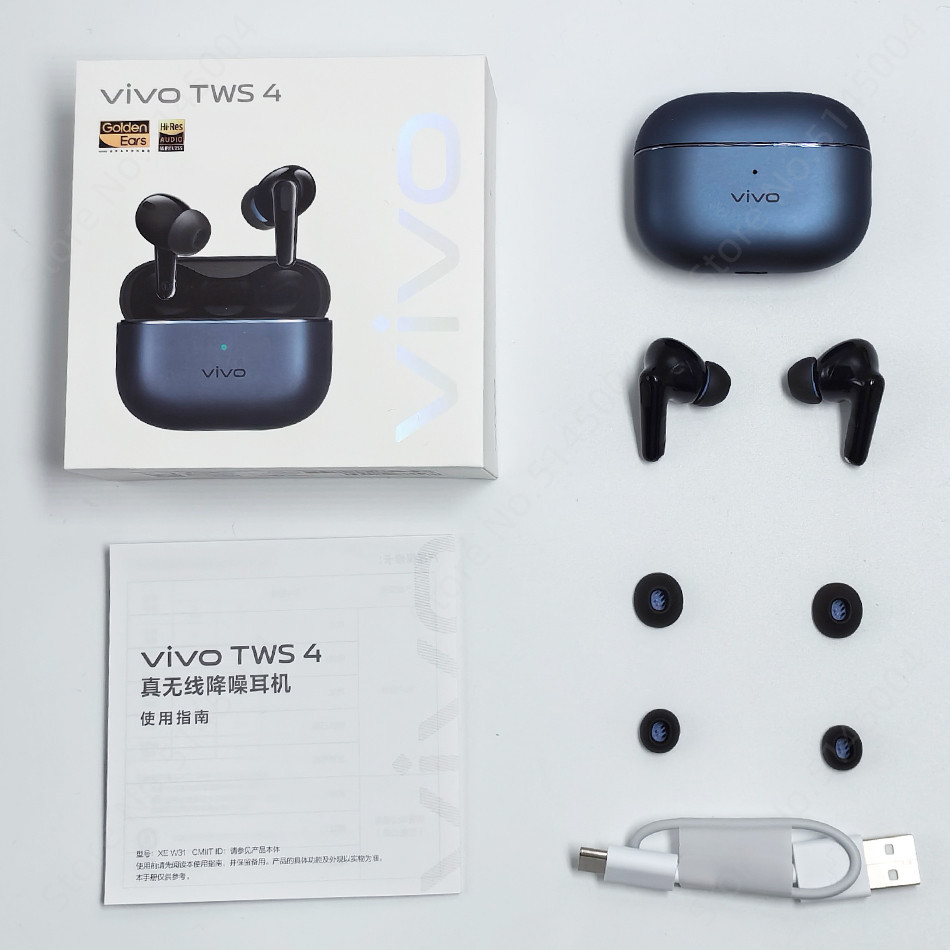 Vivo TWS 4 55dB หูฟังบลูทูธไร้สาย ตัดเสียงรบกวน LDAC TWS แบตเตอรี่ 5.4 ถึง 45 ชั่วโมง IP54 ...