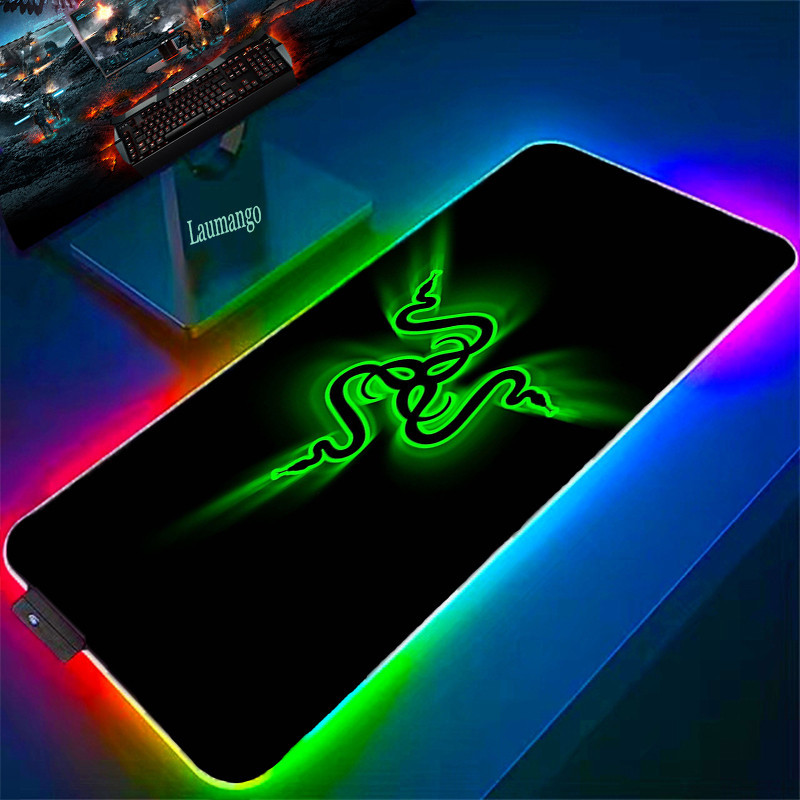 Luminous RGB Mouse Pad RAZER Gaming อุปกรณ์เสริมคีย์บอร์ดโต๊ะขนาดใหญ่ ...