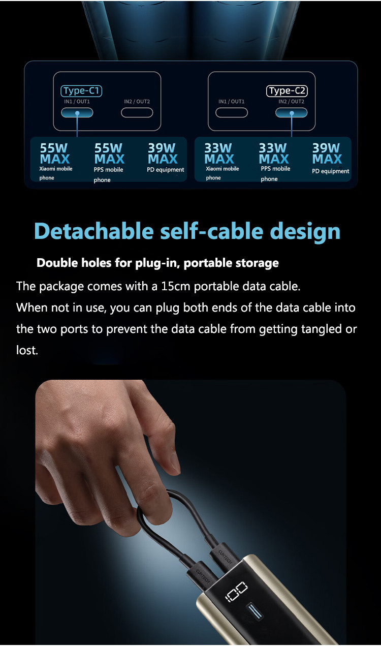 Zmi CUKTECH No.6 PB060 Power Bank 6000mAh 55W Max Super Power Block แบบ ...