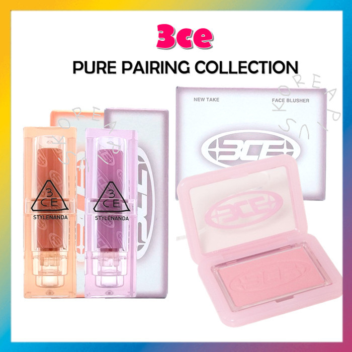 [3CE] Pure PAIRING Edition SOFT MATTE LIPSTICK (FLUFFYLOVE/BETTERMOOD) บลัชออนเนื้อแมตต์ ทาหน้า ...