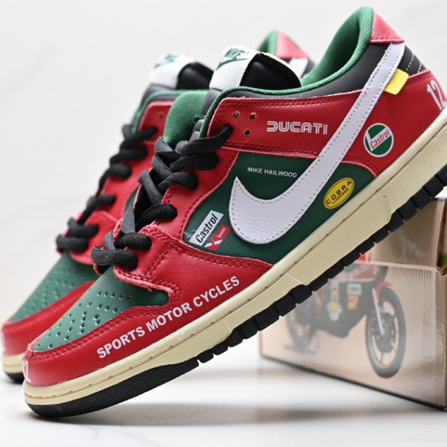 Nike SB Dunk Low Racing Color Matching Low-Top รองเท้าผ้าใบลําลอง ...