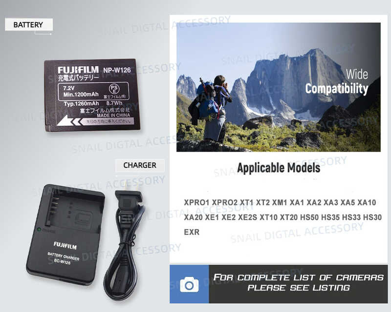 NP-W126 Fujifilm NP W126 NPW126 Battery BC-W126 charger For Fujifilm ...