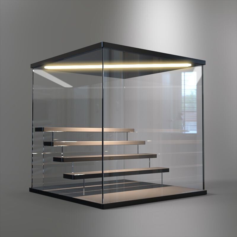 อะคริลิคสีดําพร้อม Pop-Up Smart Light Display High-Resolution Photo ...