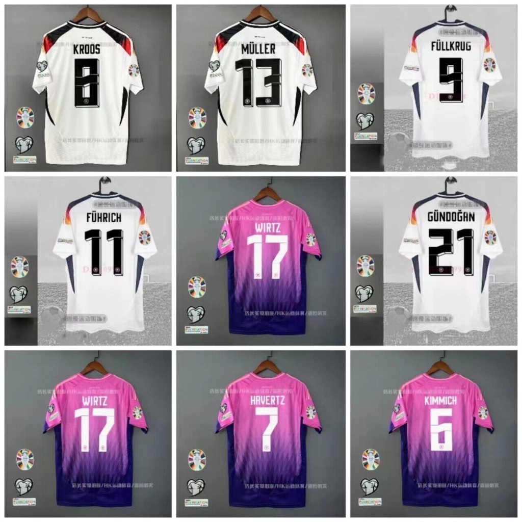 เสื้อเหย้าและเยือนคัพปี 2024 ของทีมเยอรมนี MULLER KROOS MUSIALA HAVERTZ ... เสื้อเหย้าและเยือนคัพปี 2024 ของทีมเยอรมนี MULLER KROOS MUSIALA HAVERTZ ...