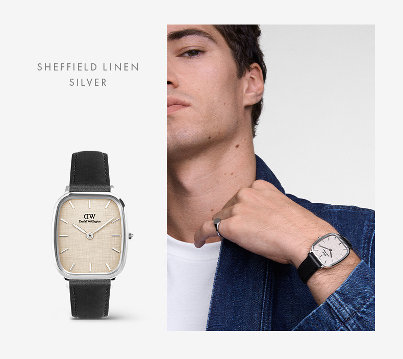(ทักแชทรับโค้ด) Daniel Wellington Marlon St Mawes Linen Rose Gold ...