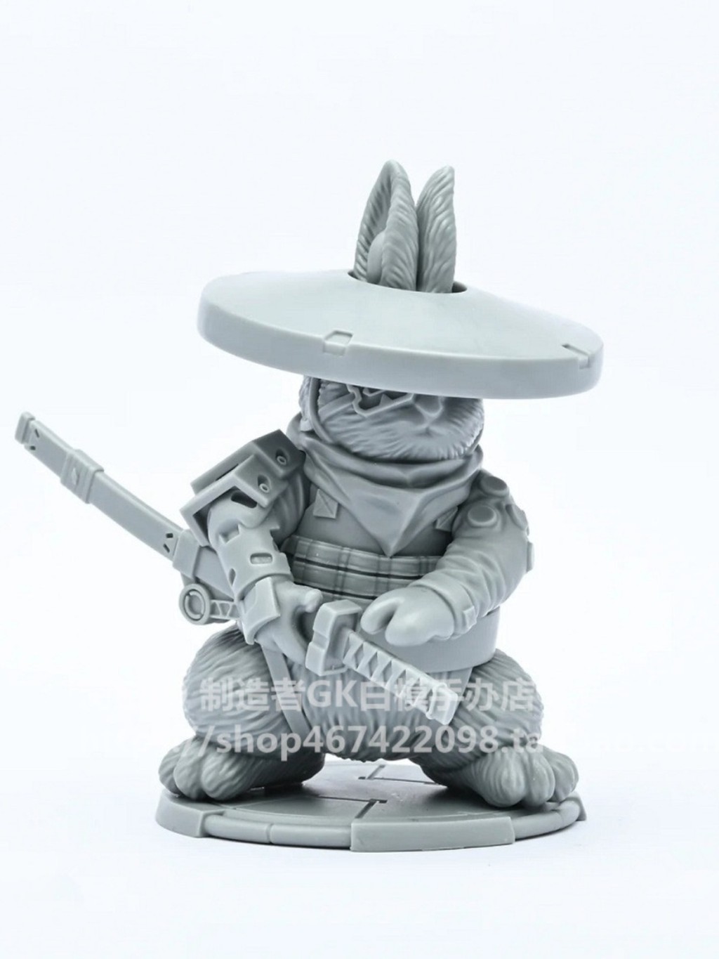 [gk] 70 มม.เรซิ่นตัวอักษรเครื่องประดับ BUNNY กระต่ายนักรบ Hanza Samurai ...