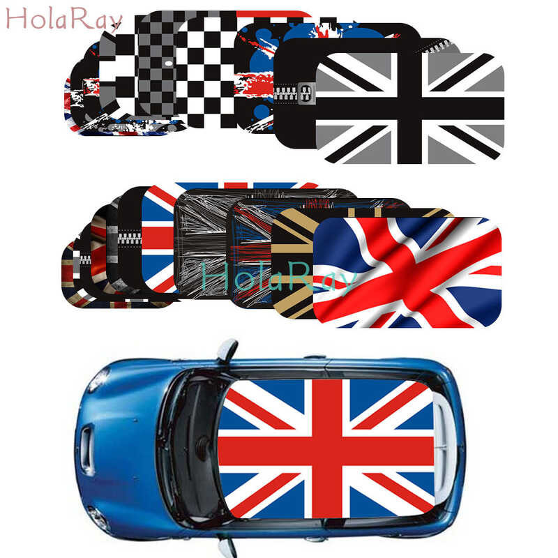Red Union Jack Car Full Roof Cover Top Decal Sticker Protector Film For ...
