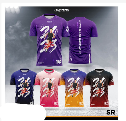 ผู้ชายและผู้หญิงเสื้อ (SR.01-SR05) พิมพ์เต็มรูปแบบวิ่งและออกกําลังกาย 2024 ผู้ชายผู้หญิงแฟชั่น ...