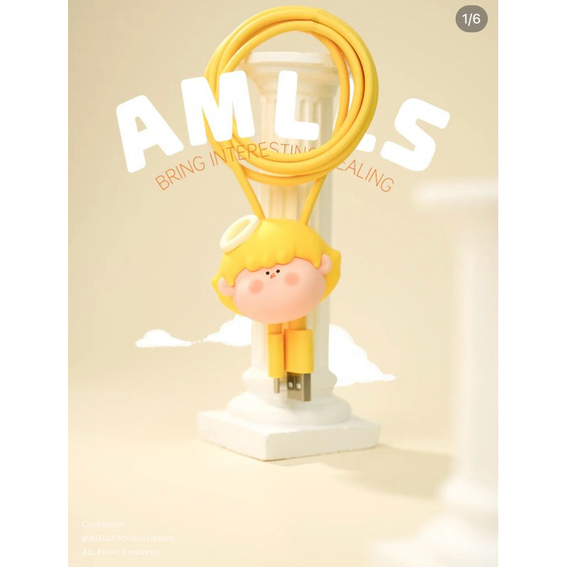 ในสต็อก สายชาร์จ Amlls Studio หัวพิเศษมาก สามารถใช้กับ Jibbitz ได้ ...