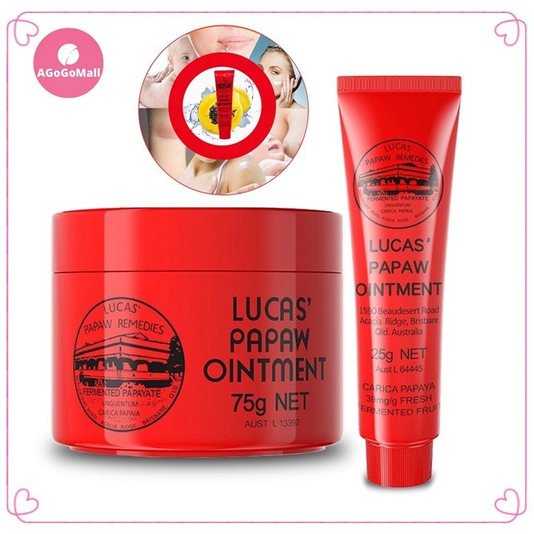 ออสเตรเลีย Lucas'Papaw Ointment 25g/75g Natural Cream/Burn Cream / Lip ...