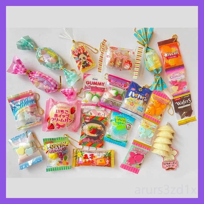 Mini Squishy Food Soft Cute Tiny Bread Gummy Bear Candy Bean Mochi Toy ...