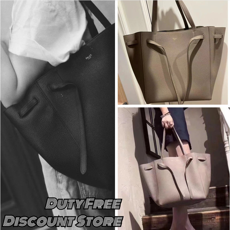 Celine CABAS Phantom Collection กระเป ๋ าสะพายหนังวัวขนาดเล ็ ก Shopping DSGA | Shopee Thailand